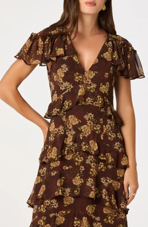 Astr The Label Odalys Ruffle Tiered Maxi Dress