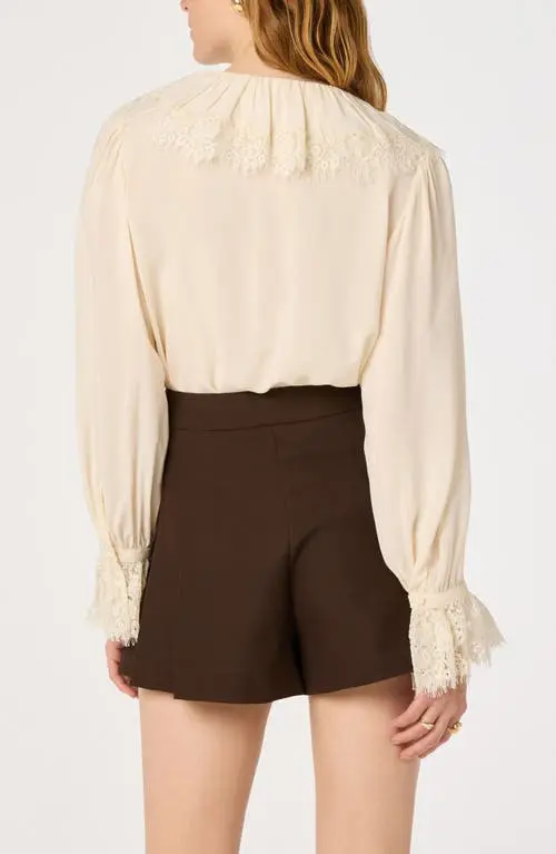Astr The Label Emberly Lace Trim Top