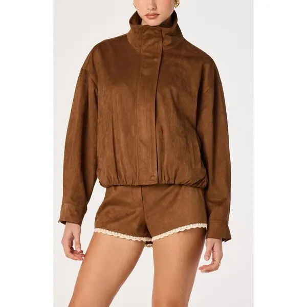 Astr The Label Cooper Faux Suede Jacket