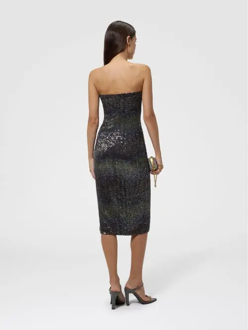 Missoni Dégradé Bustier Long Dress With Sequins