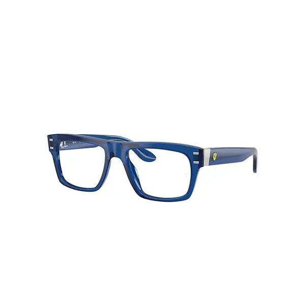 Ray-ban Rb5459m Optics Scuderia Ferrari Collection Eyeglasses Frame Transparent Lenses Polarized - Transparent Blue