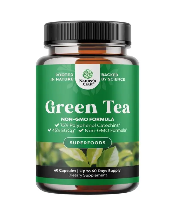 MAV NUTRITION Tea Extract Capsules 500 Milligram With Egcg And Naturally Occurring Caffeine - No Color
