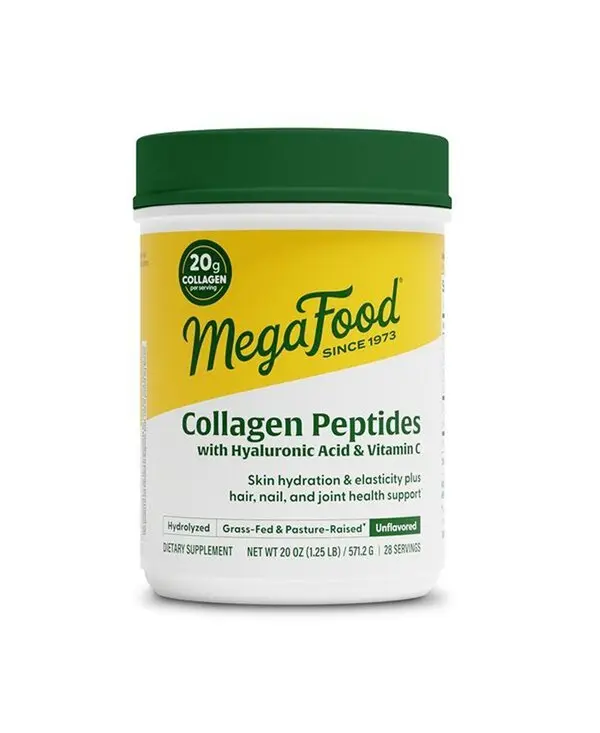 MEGAFOOD Collagen Peptides Powder Unflavored With Hyaluronic Acid And Vitamin C - No Color