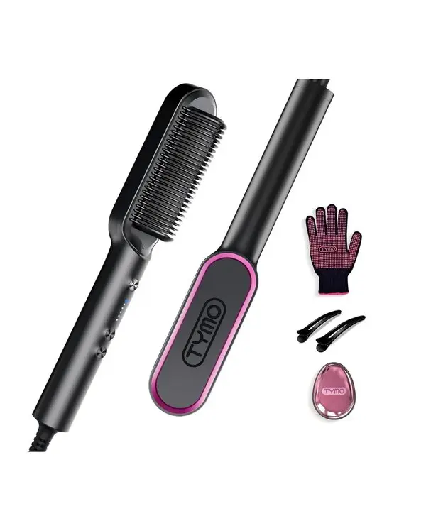 TYMO BEAUTY Ring Hair Straightening Comb - Black