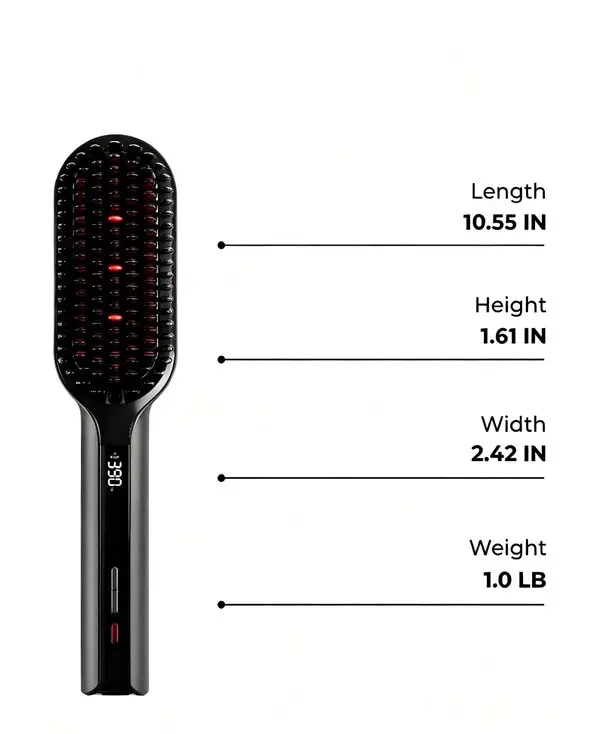 TYMO BEAUTY Ionic Plus Hair Straightening Brush - Black