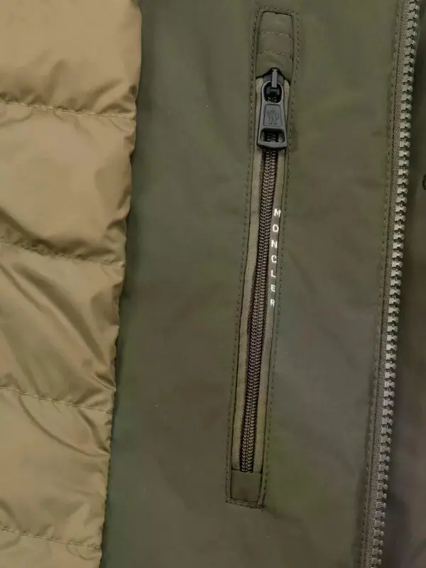 Moncler Evrine Hooded Logo-patch Coat