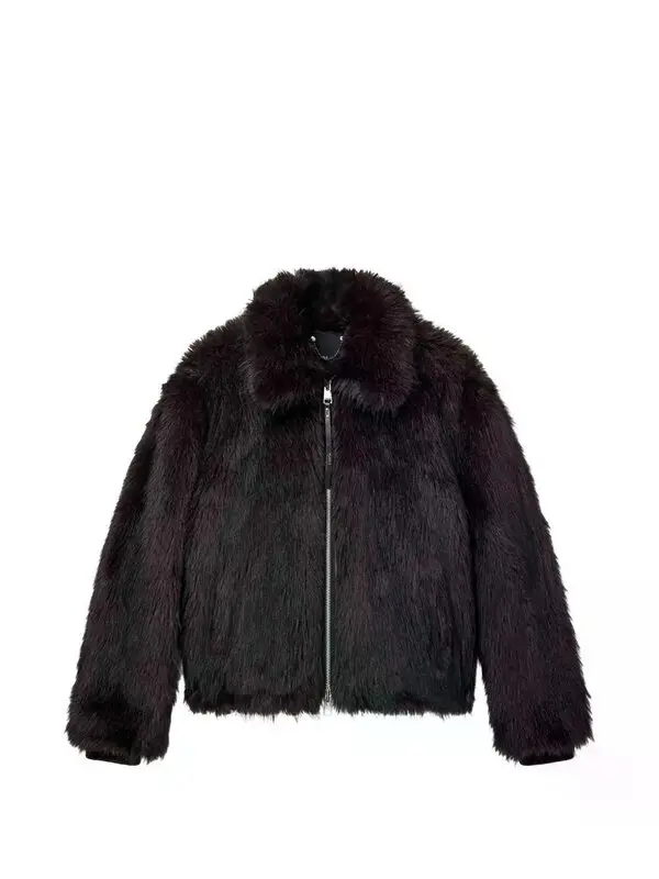 PURPLE BRAND Faux-fur Jacket - Brown
