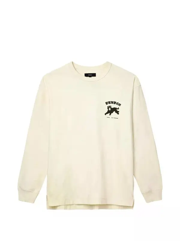 PURPLE BRAND 9 Lives Logo-print T-shirt - Neutrals
