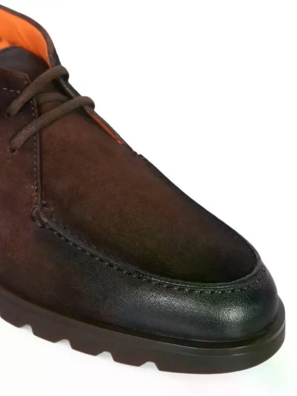Santoni Suede Panelled Desert Boots