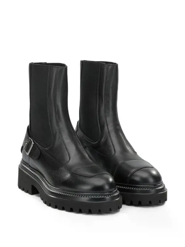 SUMMERY COPENHAGEN Buckle-detail Chunky-sole Boots