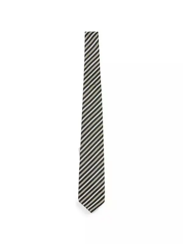 Junya Watanabe Striped Silk Tie