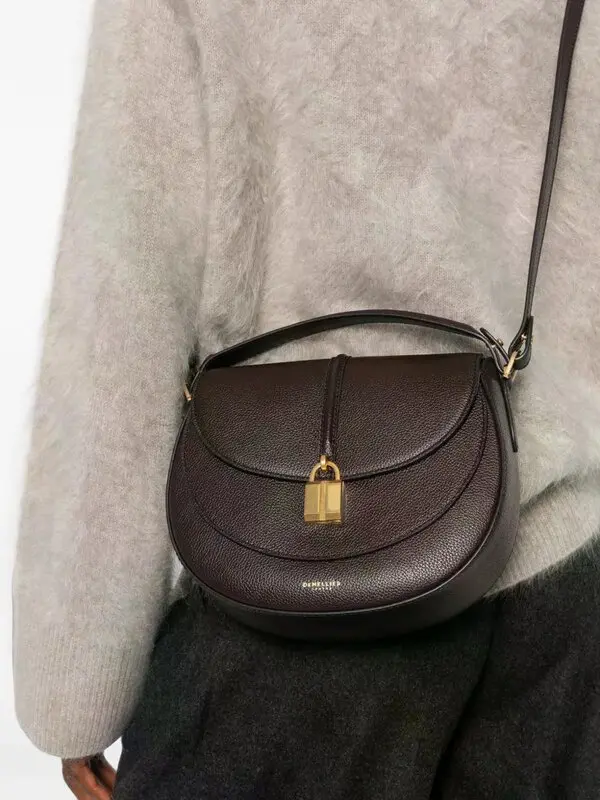 DEMELLIER Siena Grained Leather Saddle Bag