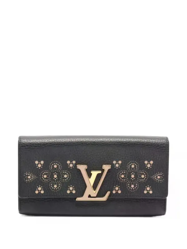 LOUIS VUITTON 2018 Capucines Bi-fold Wallet - Black