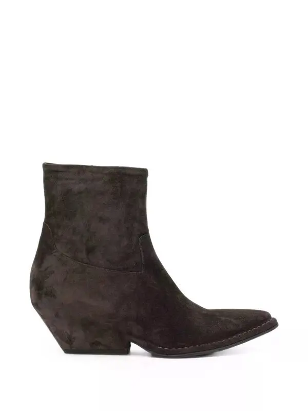DEL CARLO Suede Pointed-toe Boots