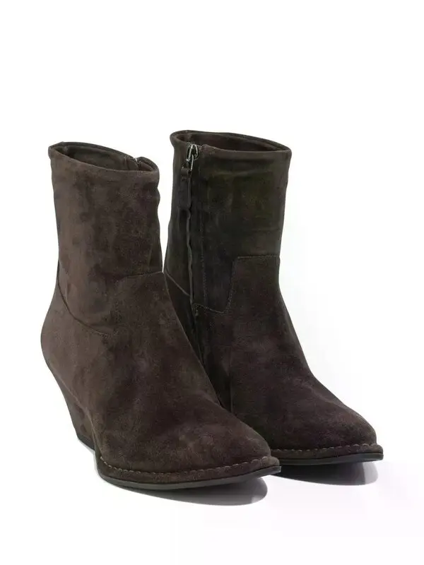 DEL CARLO Suede Pointed-toe Boots