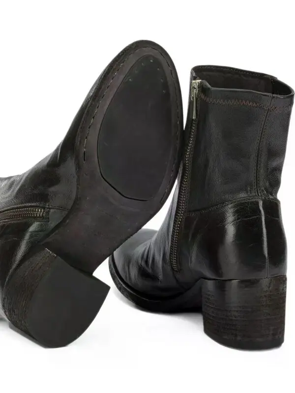 Officine Creative Denner 127 Block-heel Leather Boots - Black