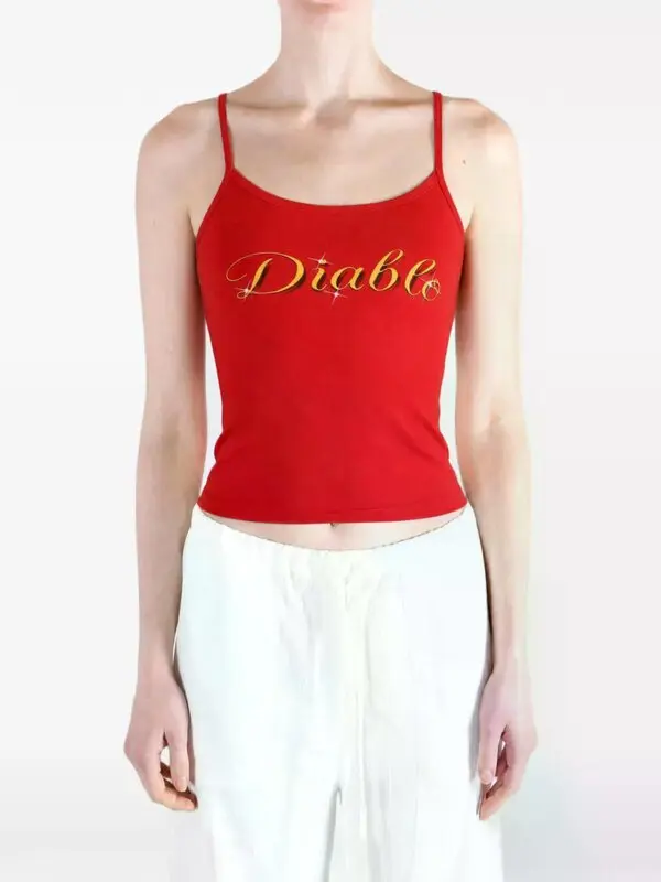 WILLY CHAVARRIA Diablo Cholita Tank Top - Red