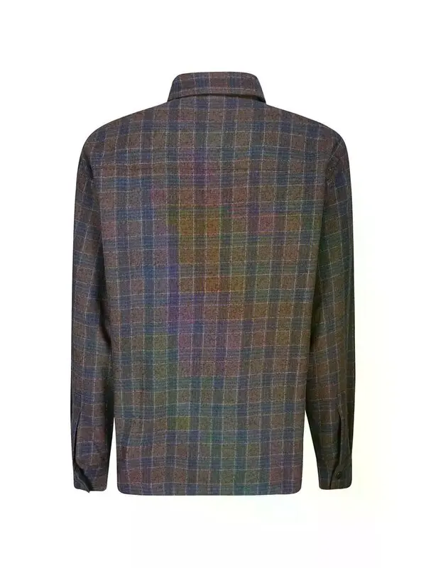 GR10K Plaid Snap-button Overshirt