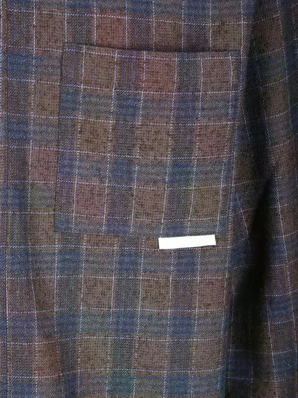 GR10K Plaid Snap-button Overshirt