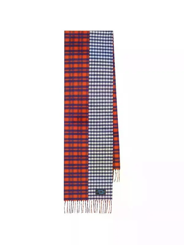 Loewe X Cosima Von Bonin Checked Scarf - Orange