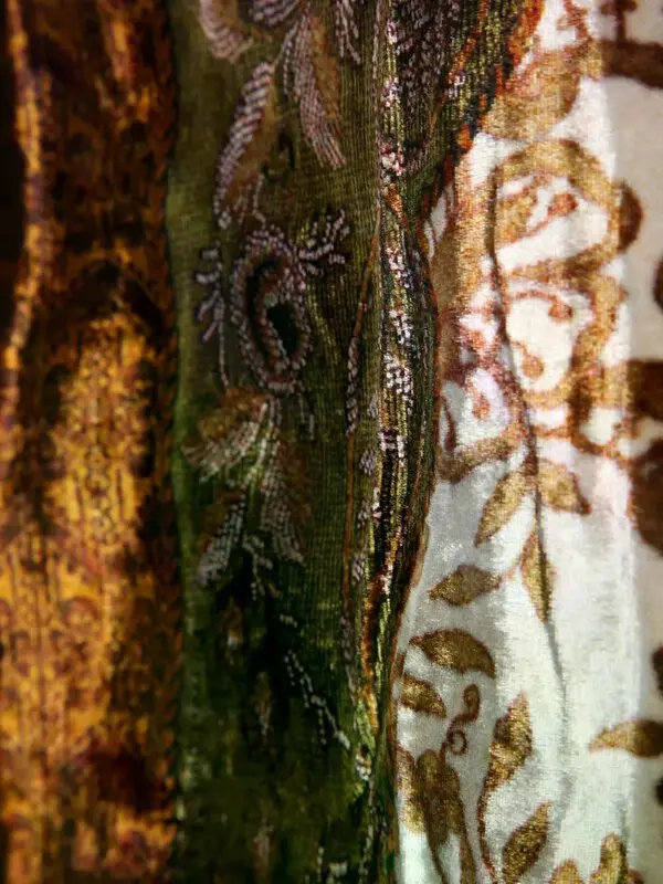 PIERRE-LOUIS MASCIA Floral-print Velvet Scarf - Brown