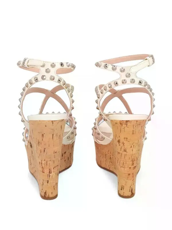 Miu Miu Stud-embellished Wedge Heeled Sandals
