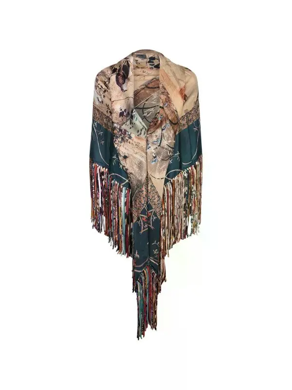 PIERRE-LOUIS MASCIA Fringe-trimmed Printed Scarf