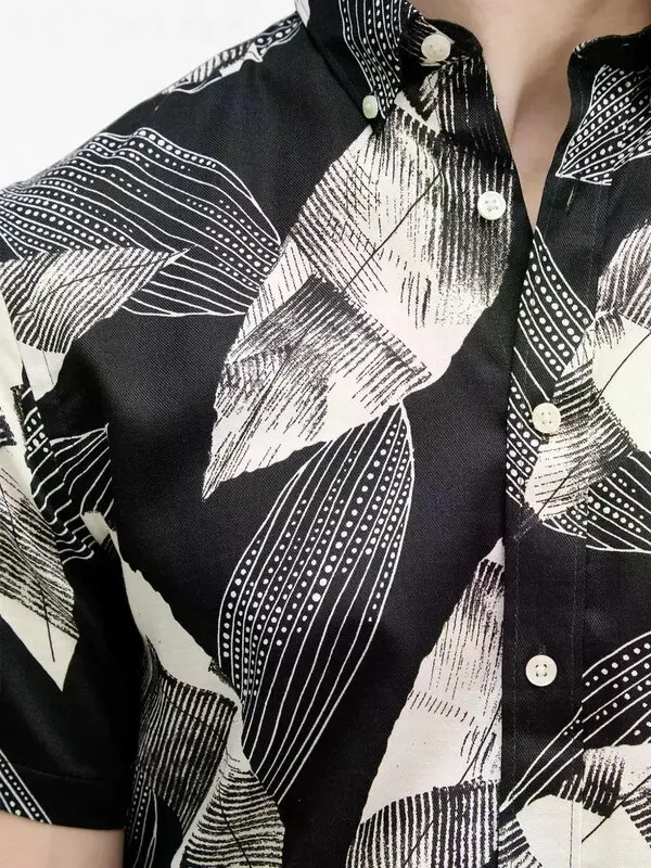 LINDBERGH Leaf-print Short-sleeve Shirt