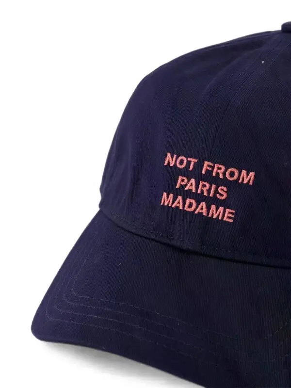 Drole De Monsieur Slogan Embroidered Baseball Cap