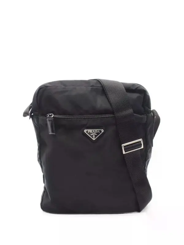 Prada 2000s Triangle Logo Shoulder Bag