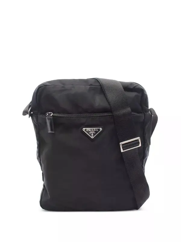 Prada 2000s Triangle Logo Shoulder Bag