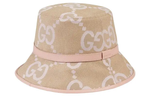 Gucci Jumbo Gg Bucket Hat 'beige Light Pink