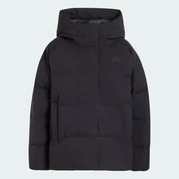 Adidas Helionic Down Puffer Hooded Jacket - Black