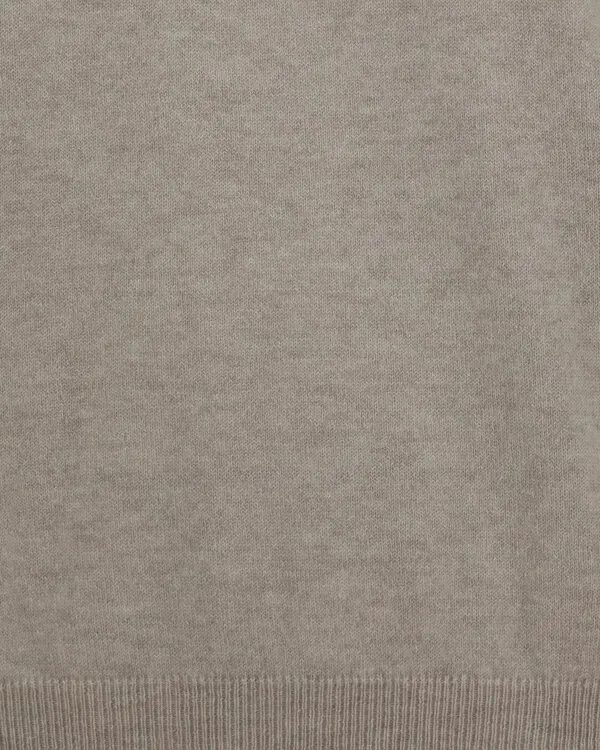 Brunello Cucinelli Cahmere Weater With Monili Chain - Beige