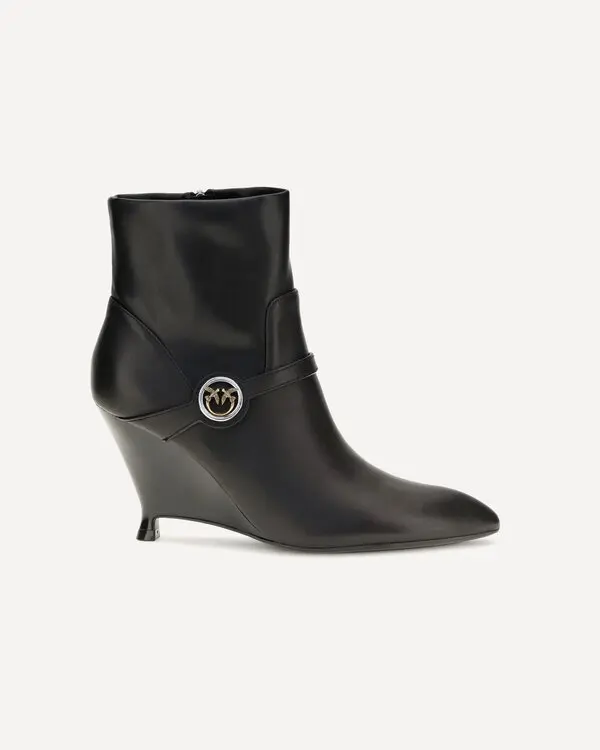 Pinko Gwen Leather Ankle Boots