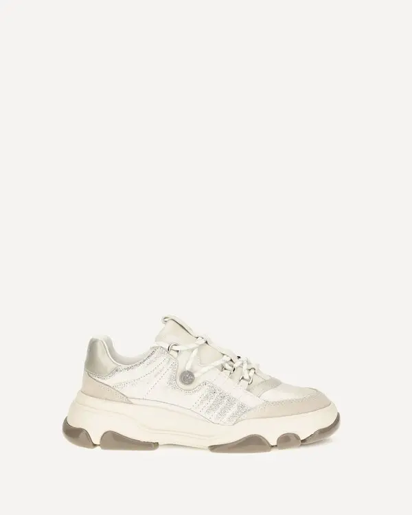 Pinko Athena Leather Sneakers With Sequin Details