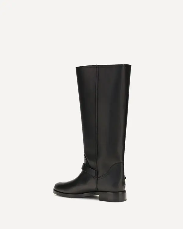 Pinko Leather Boots With Buckle