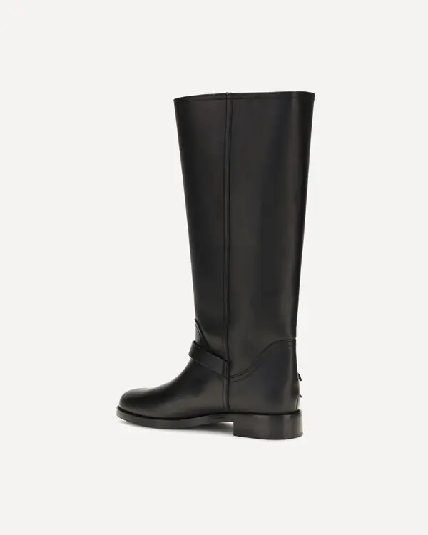 Pinko Leather Boots With Buckle