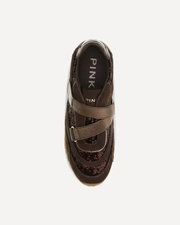 Pinko Yulia Suede Sneakers With Sequins