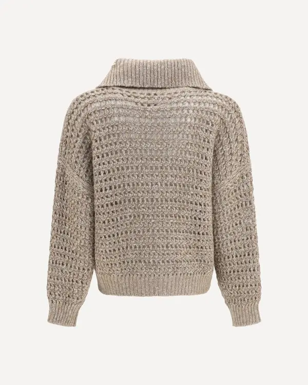 Brunello Cucinelli Cashere Cardigan With Central Pocket Feale