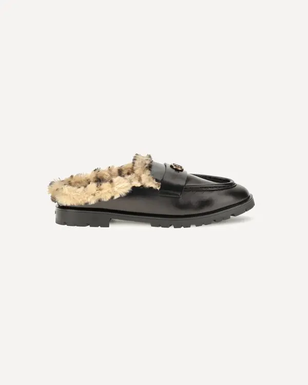 Pinko Nora Padded Leather Sabots