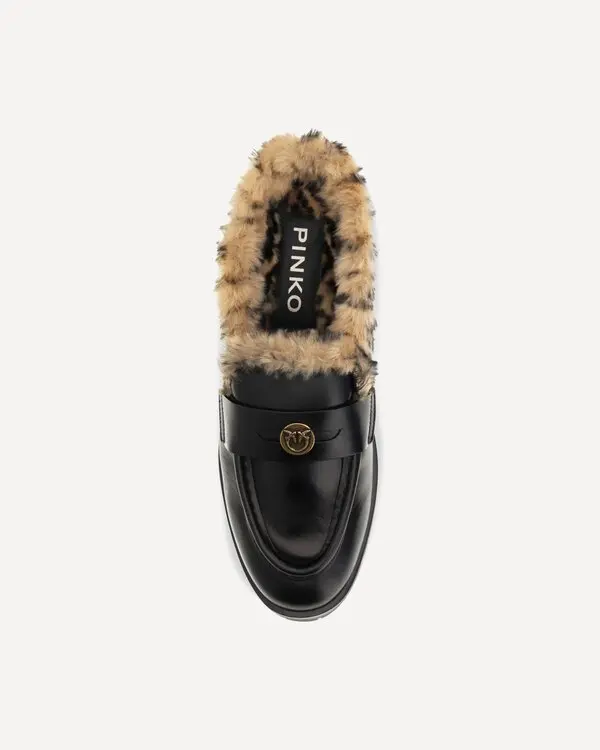Pinko Nora Padded Leather Sabots