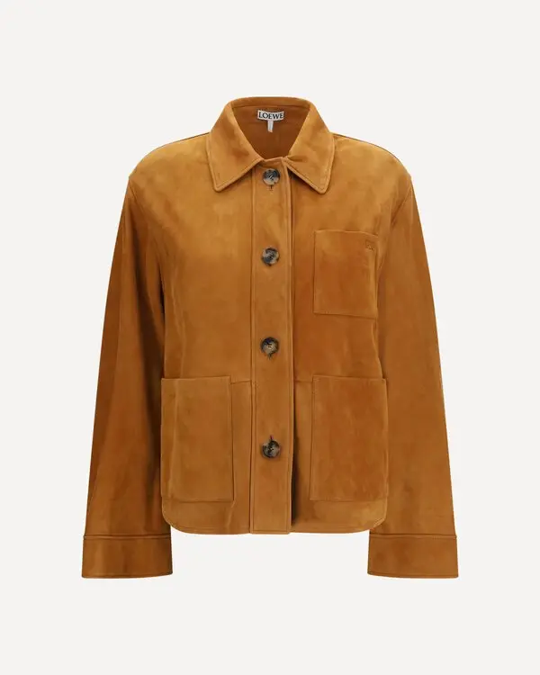 Loewe Suede Goat Leather Workwear Jacket