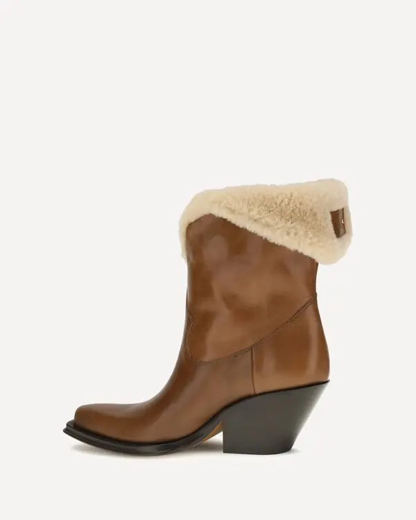 Chloé Azelan Fur-lined Ankle Boots