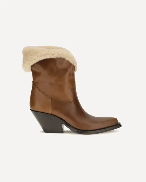 Chloé Azelan Fur-lined Ankle Boots