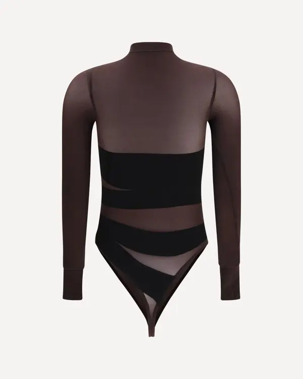 Wolford Infinite Wrap String Bodysuit Feale - Brown