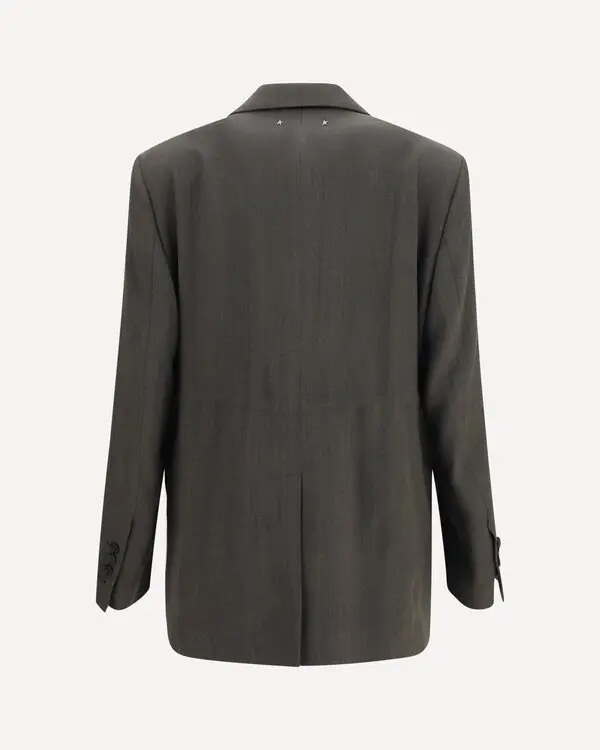 GOLDEN GOOSE Double-breasted Blazer With Drawstring