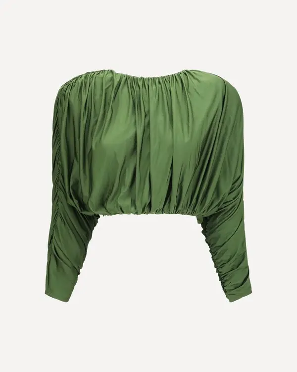 SELF-PORTRAIT Draped Jersey Top