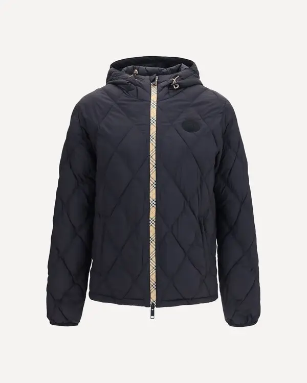 Burberry Doversgreen Nyon Down Jacket With Check Stitching Mae