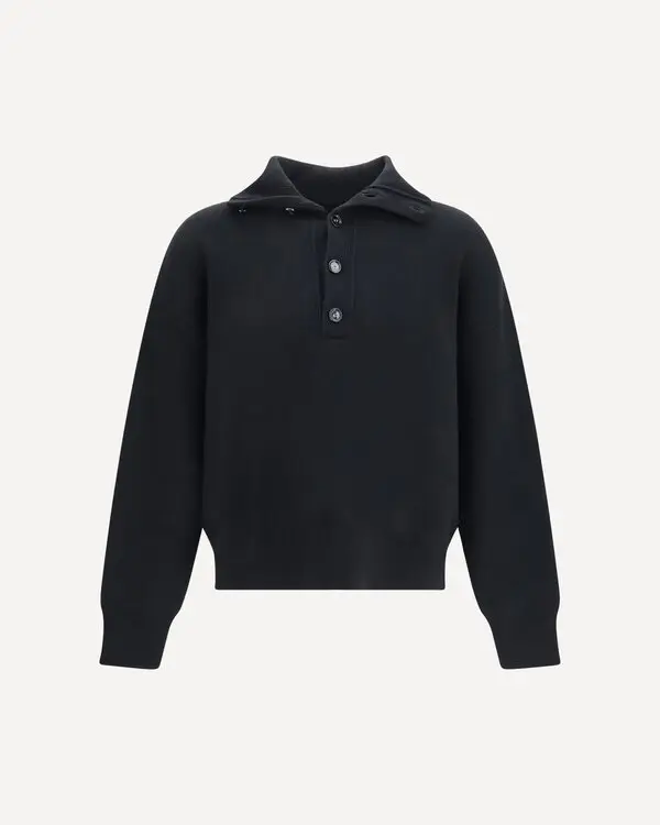 AMI Paris High-neck Buttoned Weater
